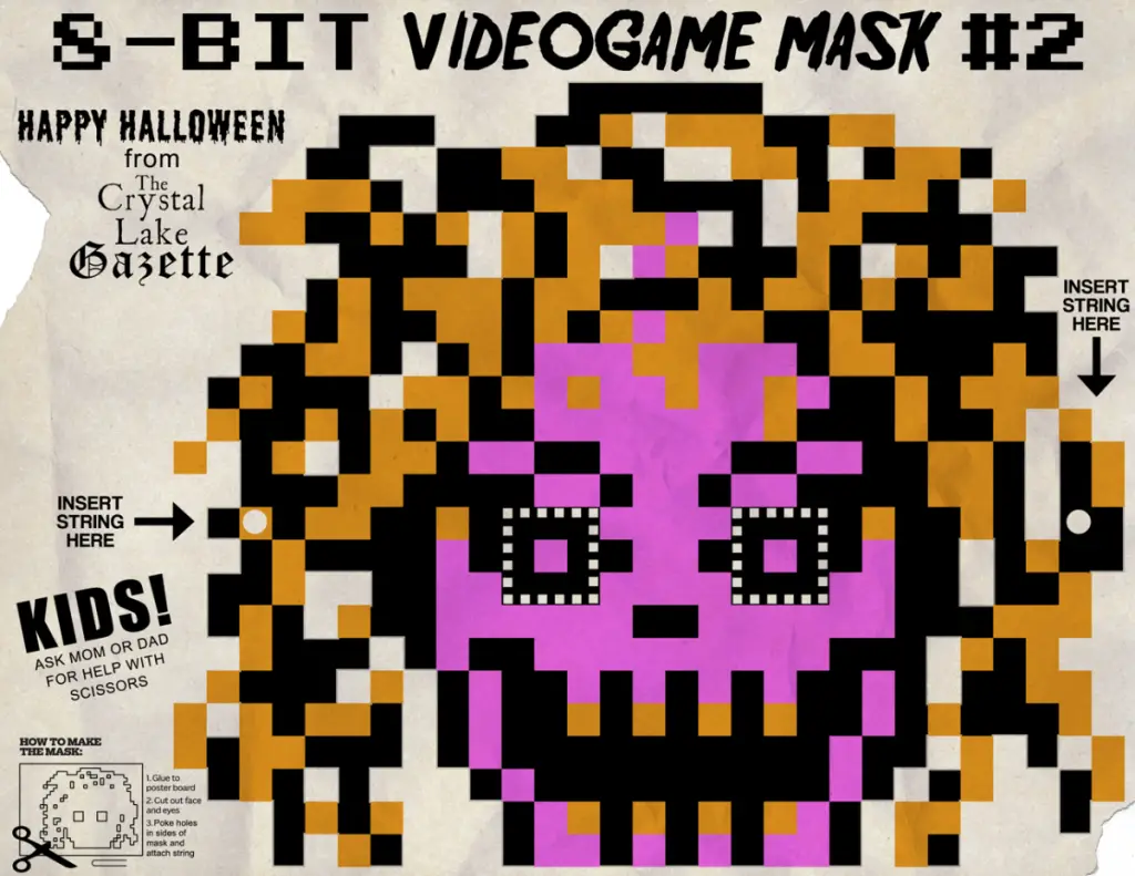 Get Nostalgic with this 8-Bit Mrs. Voorhees Mask - Wicked Horror